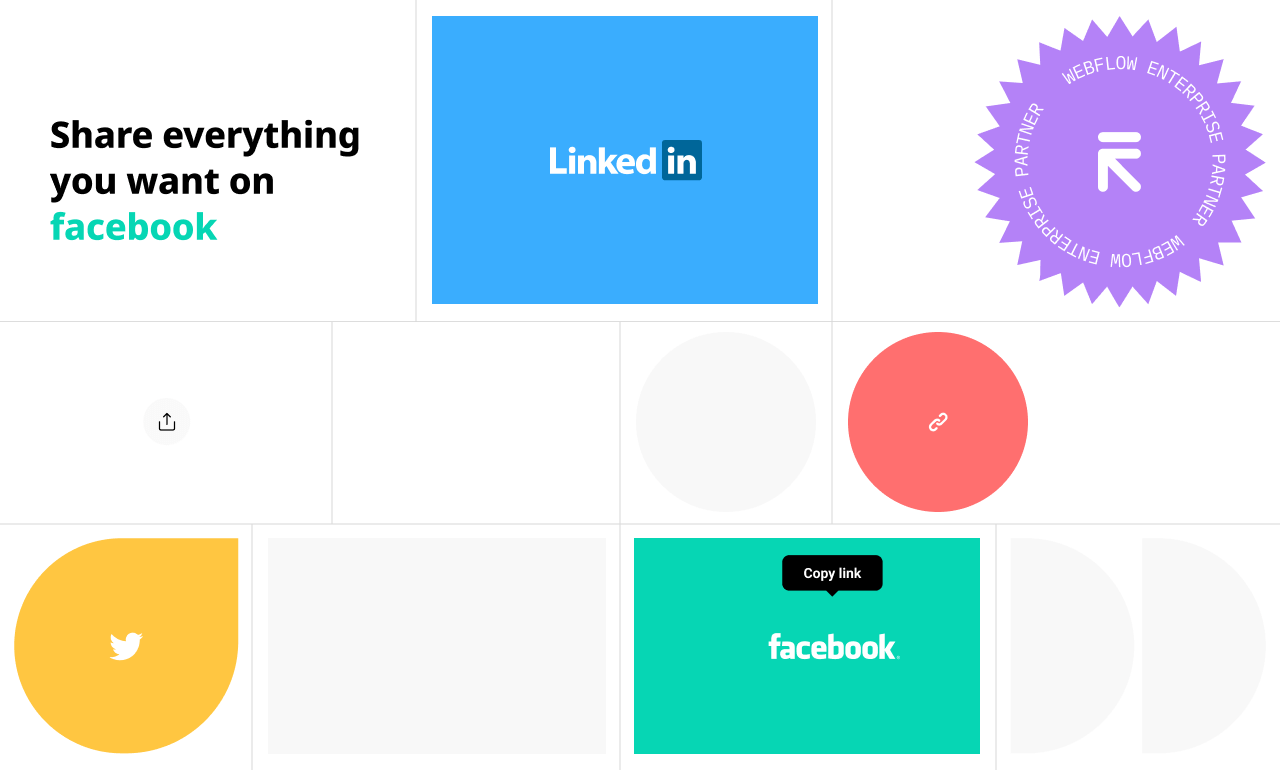 How to add social share buttons in Webflow?